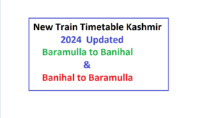 Train Timetable Kashmir 2024: Train Timing in Kashmir - JKUpdate.in